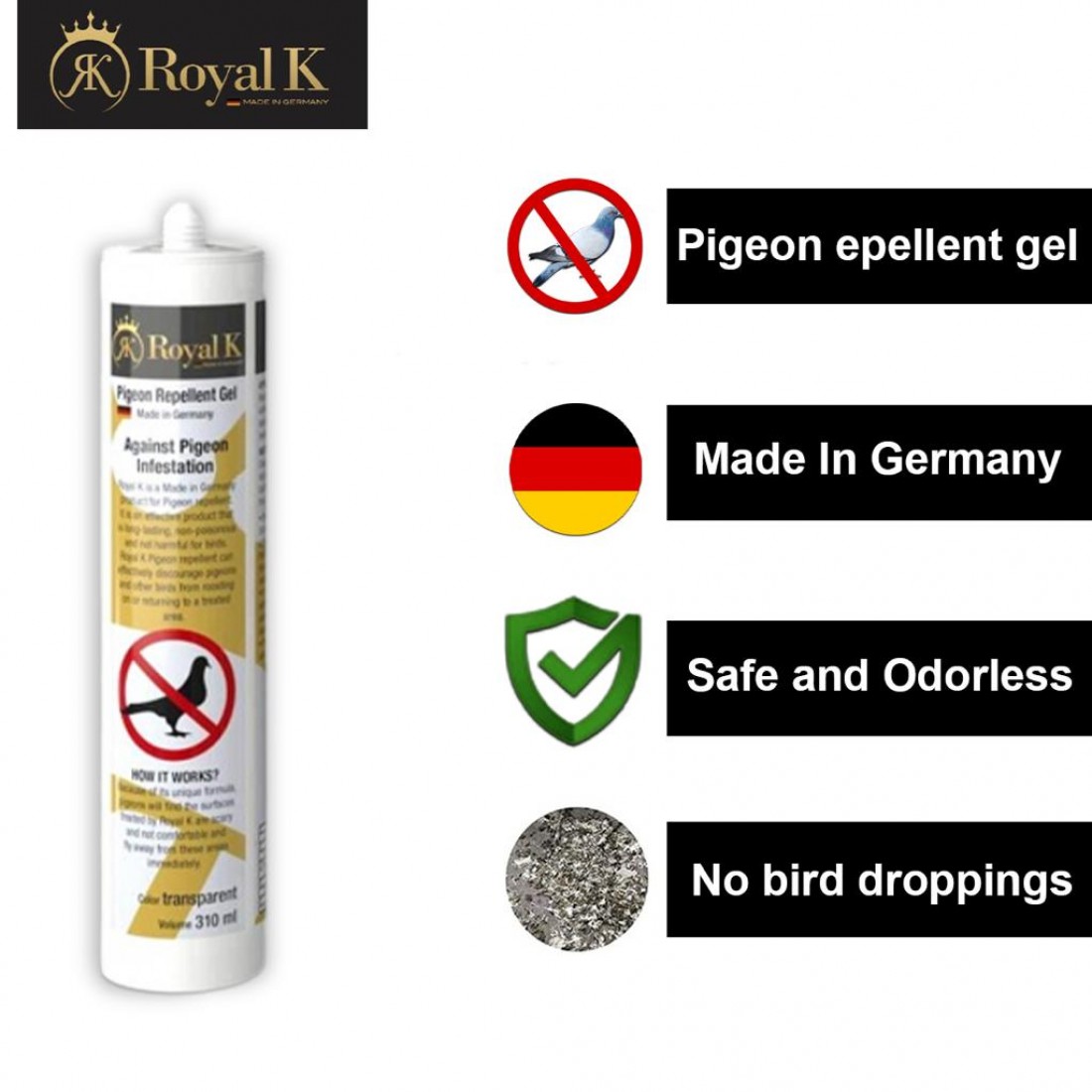 Pigeon Repellent Gel Pigeon Control Gel - Against bird and Pigeon ...